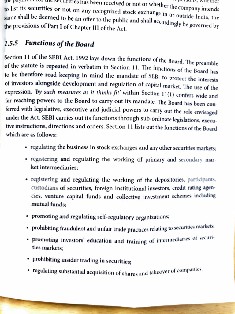 Powers and Functions of SEBI | PDF | Securities (Finance) | Securities ...