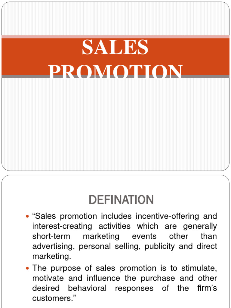 SALES PROMOTION - Output | PDF | Brand | Retail