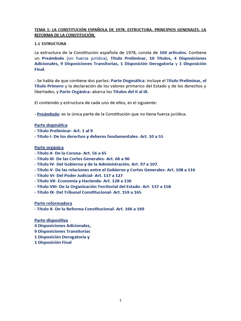 Tema 1 Adm. Paei | PDF | Constitución | Gobierno