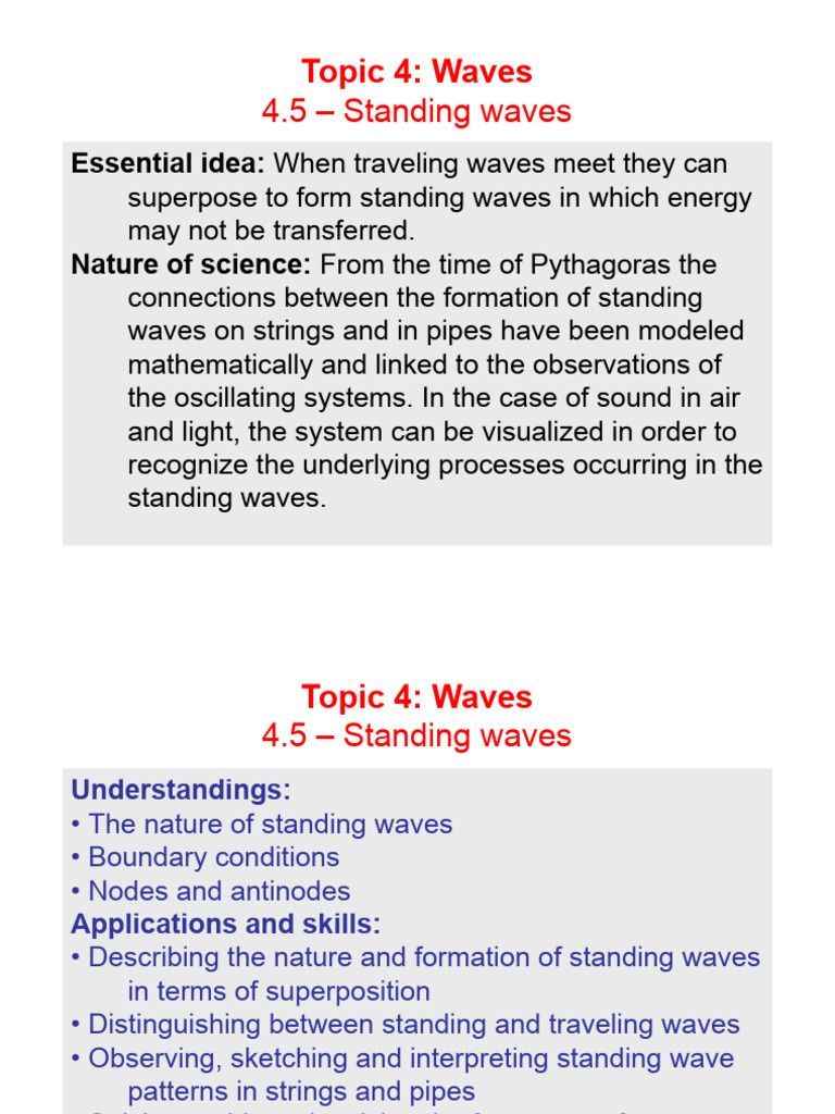 Standing Waves for Physics Students | PDF | Waves | Harmonic