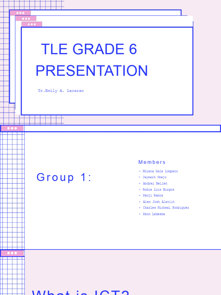 TLE Presentation Group 1 | PDF | Educational Technology | Information Technology