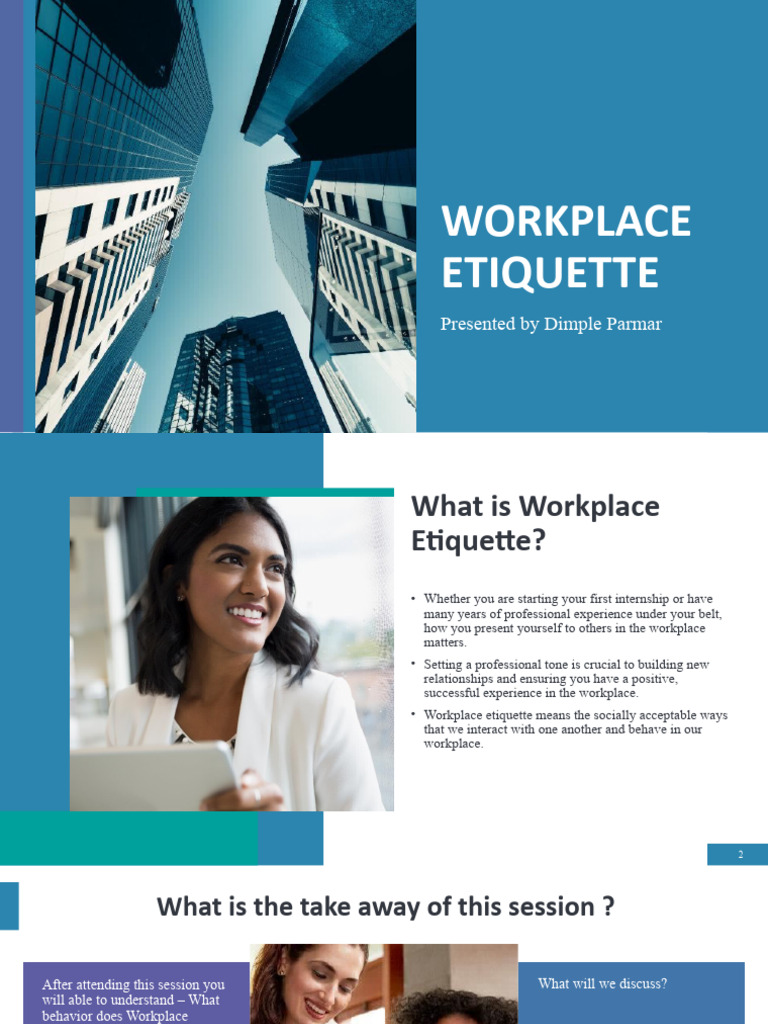 Dimple-Office Etiquette | PDF | Body Language | Etiquette