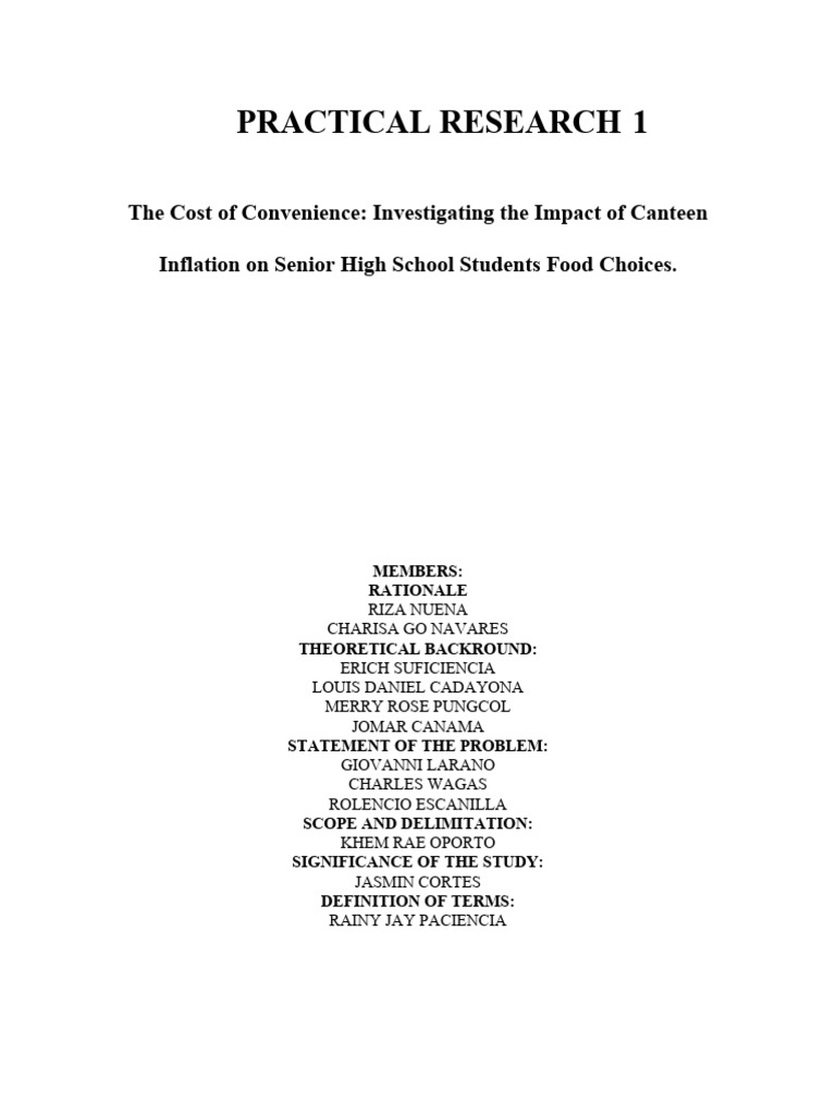 11G1 PR1 Chapter-1 Group-4 | PDF | Inflation | Prices