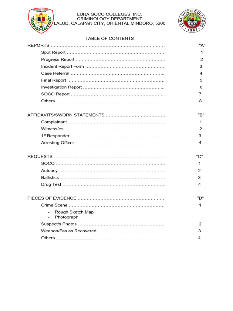 Case Folder | PDF | Affidavit | Crime Scene