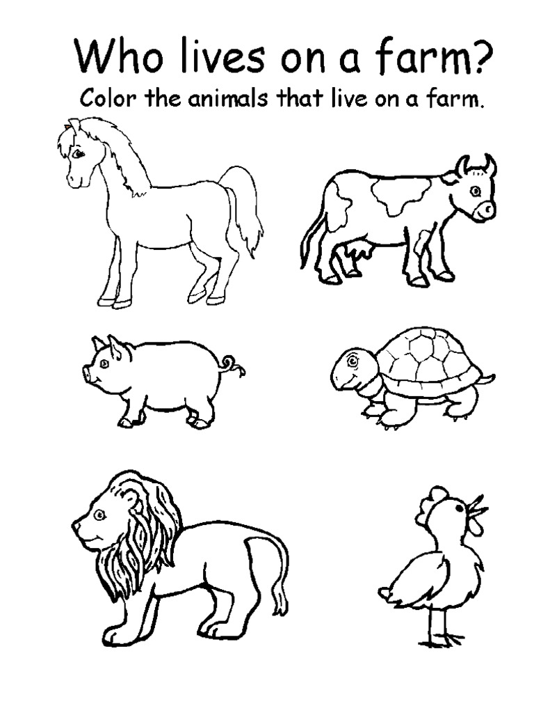 Farm_animals Worksheet 0 Grade | PDF