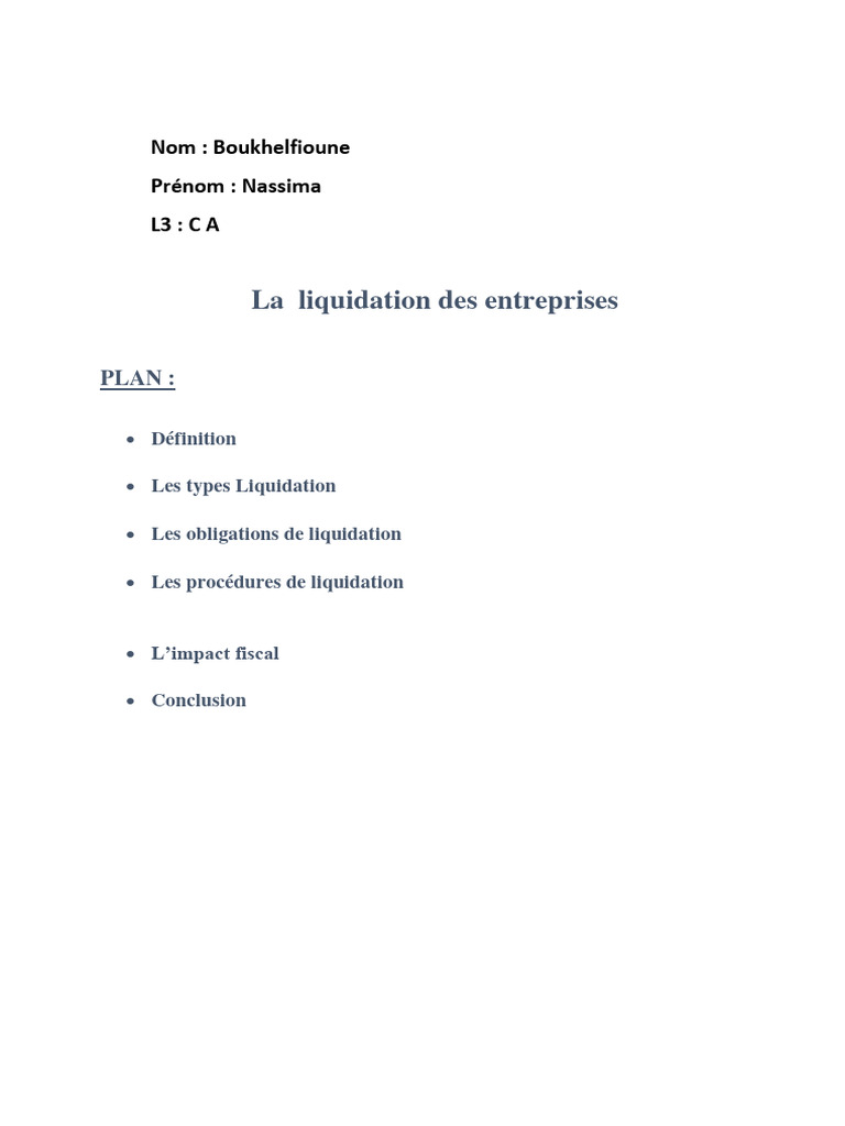 Liquidation des entreprises : Guide complet | PDF | Liquidation | Business