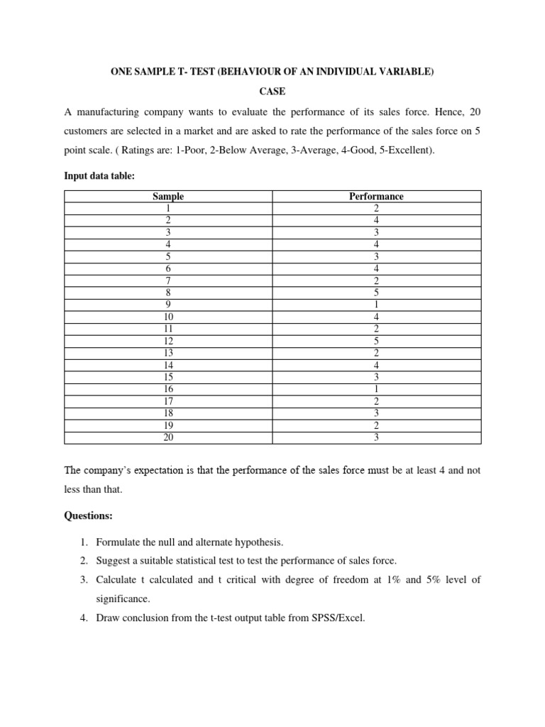 t-test | PDF | Student's T Test | Statistical Hypothesis Testing