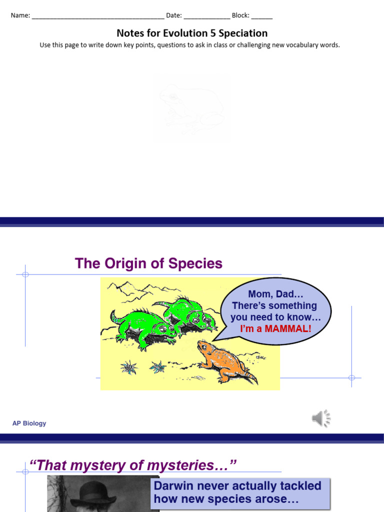 Speciation Concepts in AP Biology | PDF | Hybrid (Biology) | Species