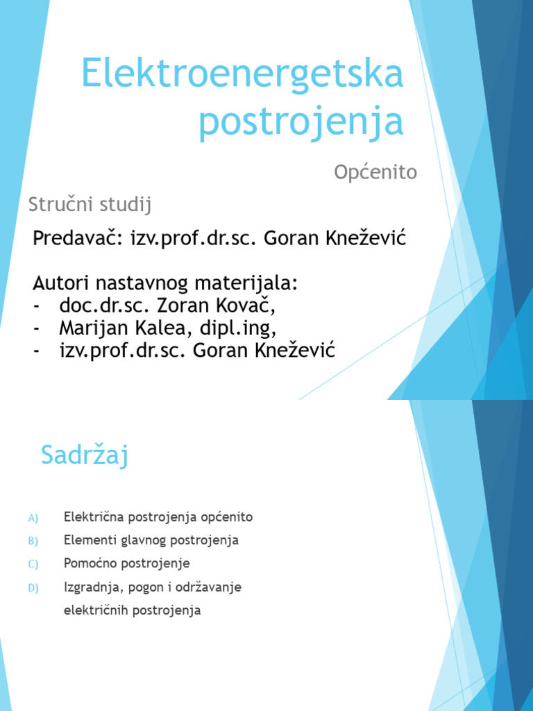 A - Električna Postrojenja, Općenito | PDF