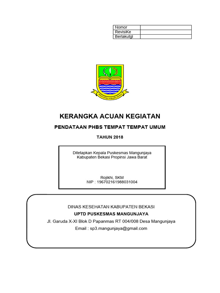 KAK PENDATAAN PHBS TTU | PDF