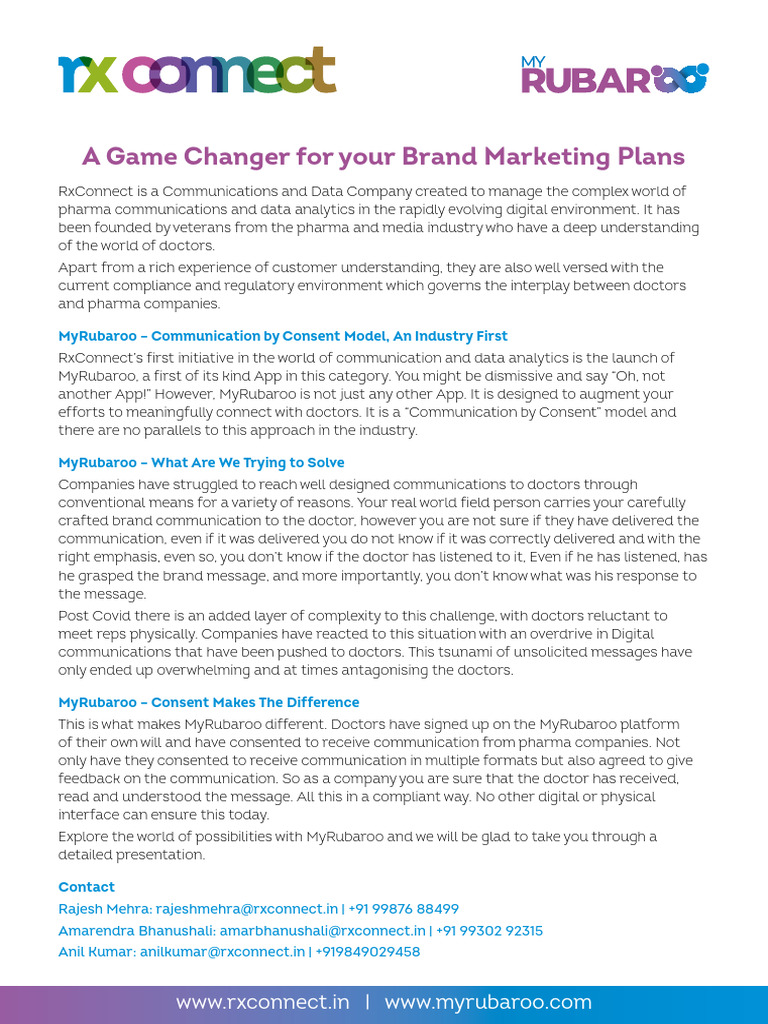My Rubaroo Marketing Document | PDF | Communication | Mobile App