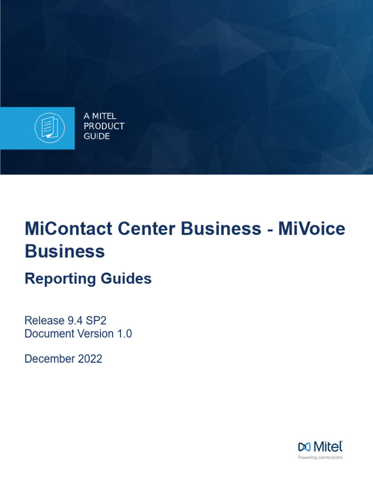 MiCC ContactCenterReportsGuide | PDF | Interactive Voice Response ...