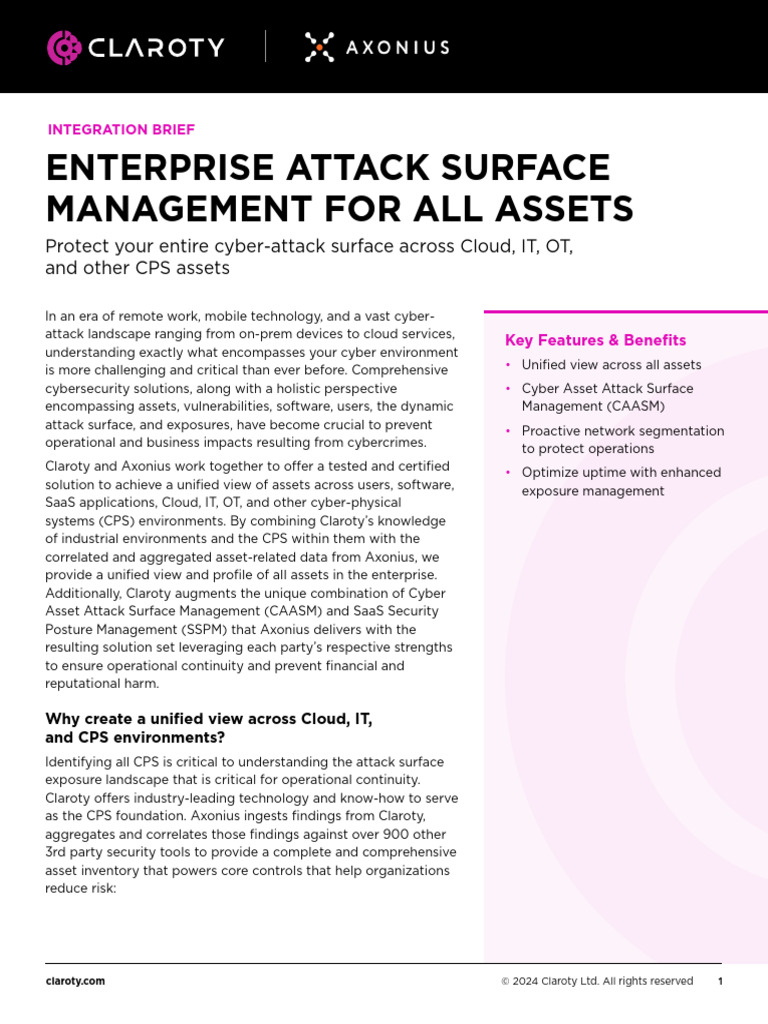 Axonius Integration Brief Final | PDF | Security | Computer Security