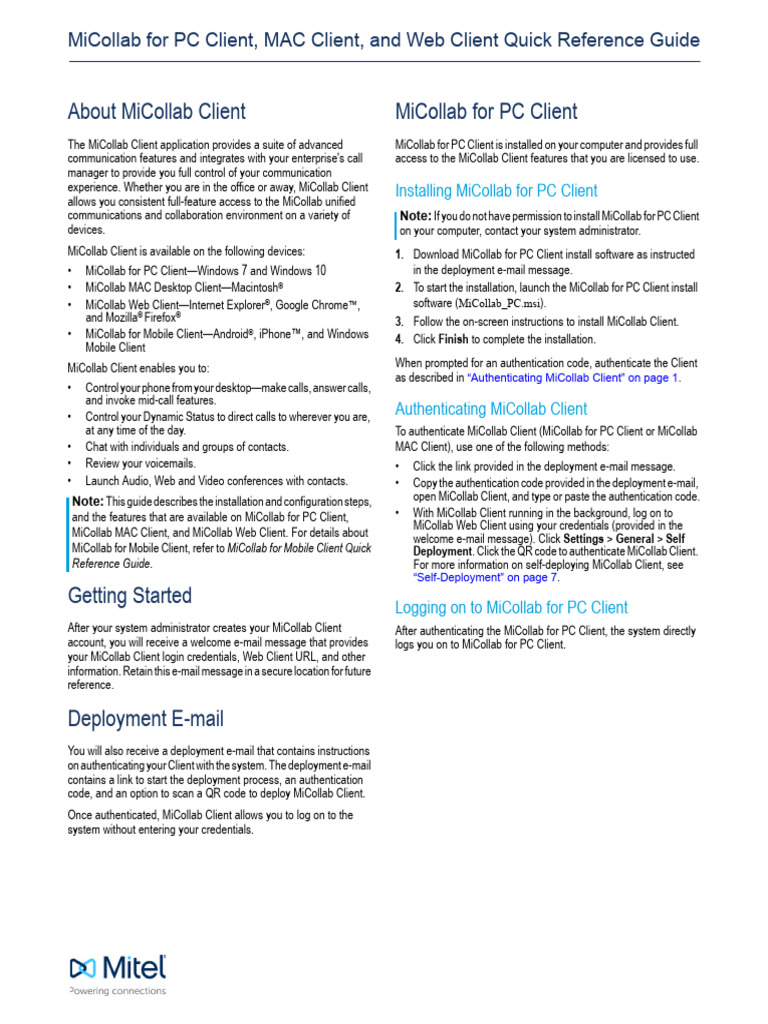 Installation Micollab 8.1 - Version Anglaise | PDF | World Wide Web ...