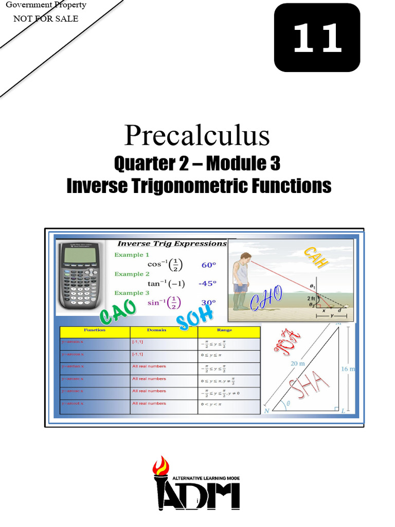 Precalculus11_Q2_M3_Inverse Trigonometric Function | PDF | Function ... Precalculus11_Q2_M3_Inverse Trigonometric Function | PDF | Function ...