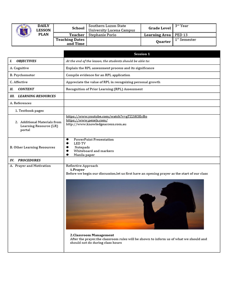 PORIOLesson Plan For Andragogy 1 1 | PDF | Human Communication ...
