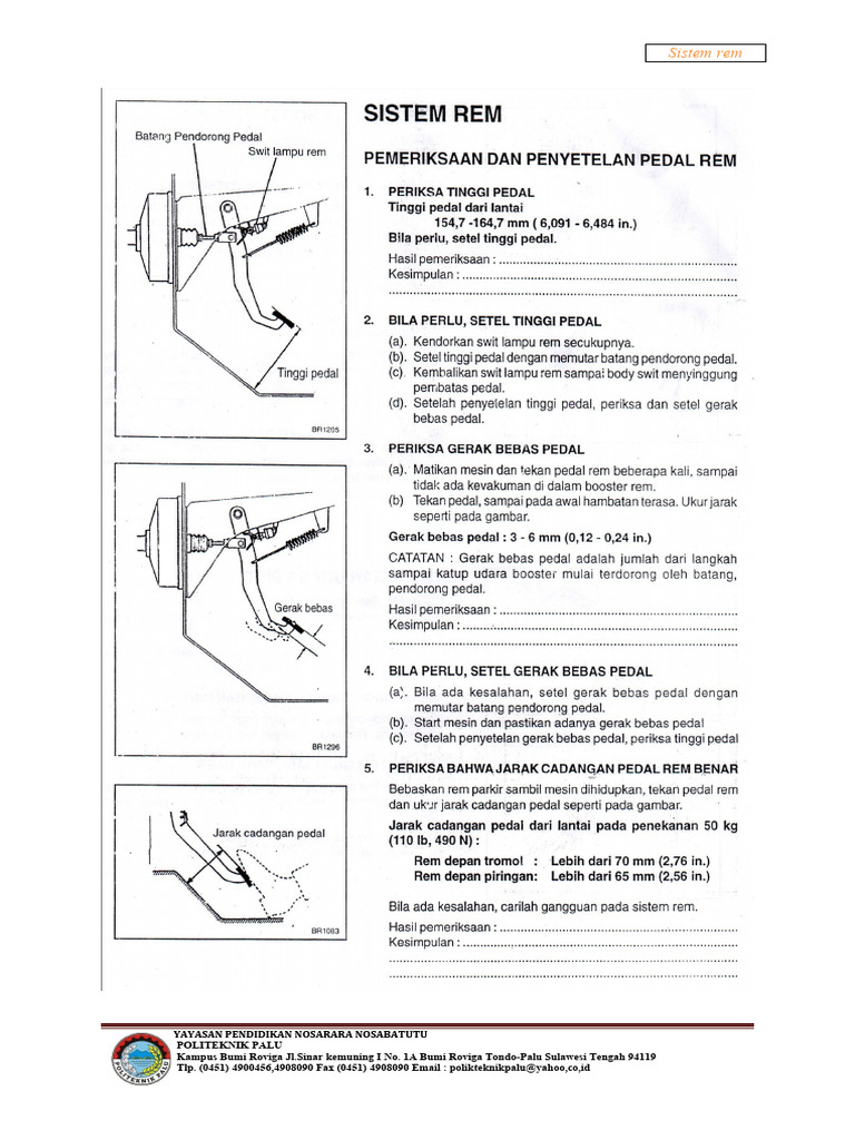 Modul Sistem Rem | PDF