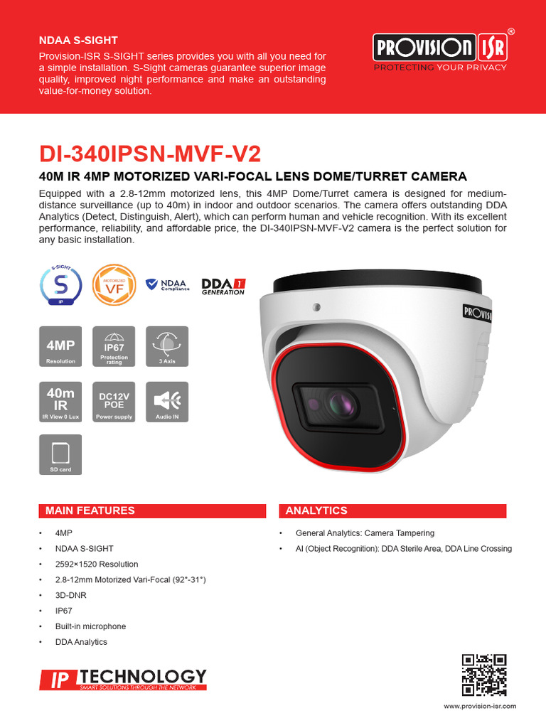 4MP Motorized Dome/Turret Camera | PDF | Camera | Imaging