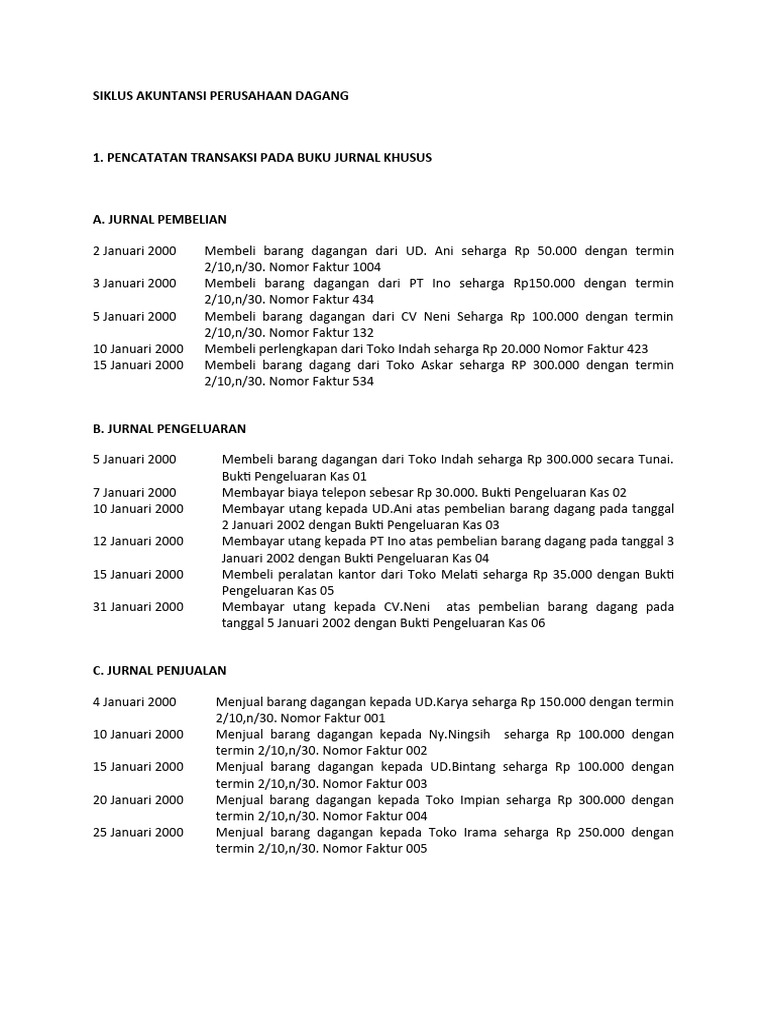 Contoh Soal Jurnal Khusus 2000 | PDF | Griya & Taman