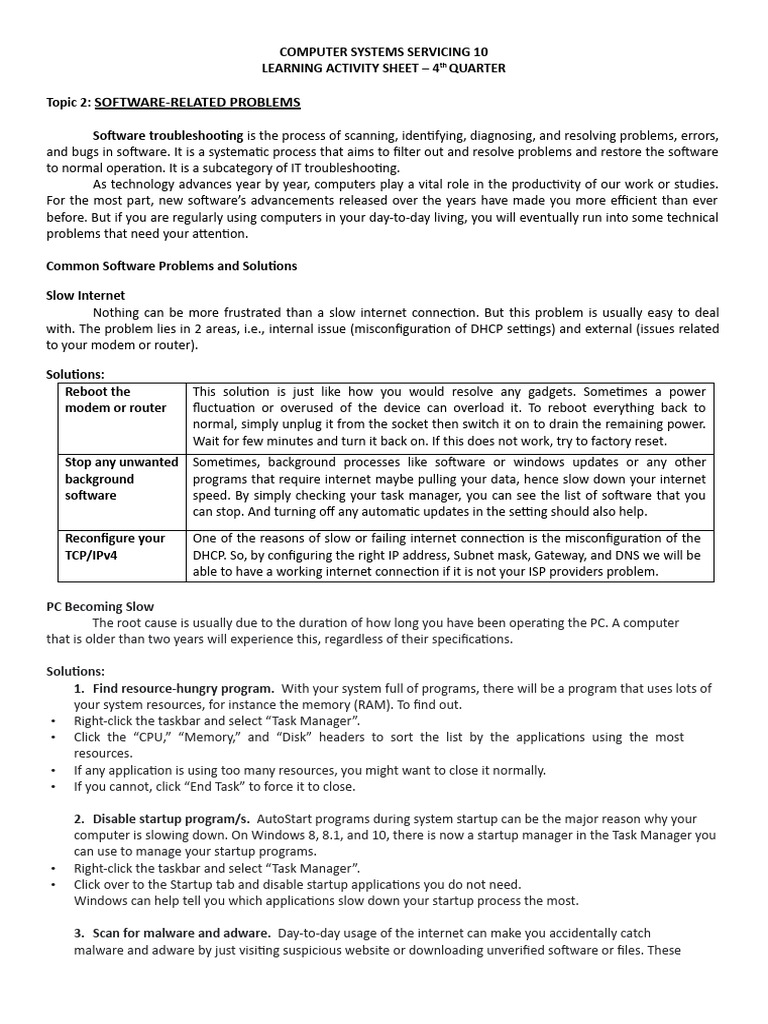Tle CSS Topic 2 | PDF | Booting | Software