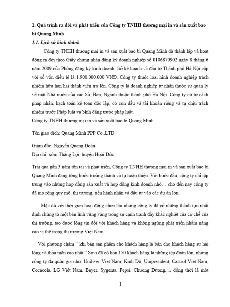 BCTT Mua Hàng Bao Bì NH A | PDF