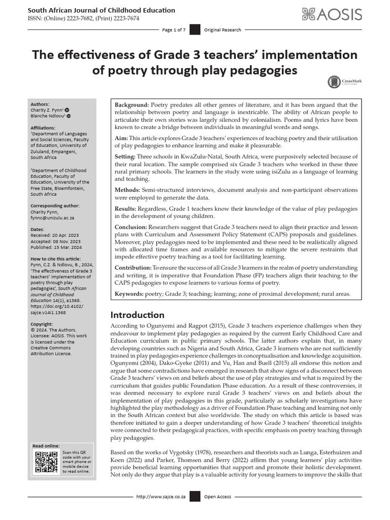 The Effectiveness of Grade 3 Teachers Implementat | PDF | Learning ...