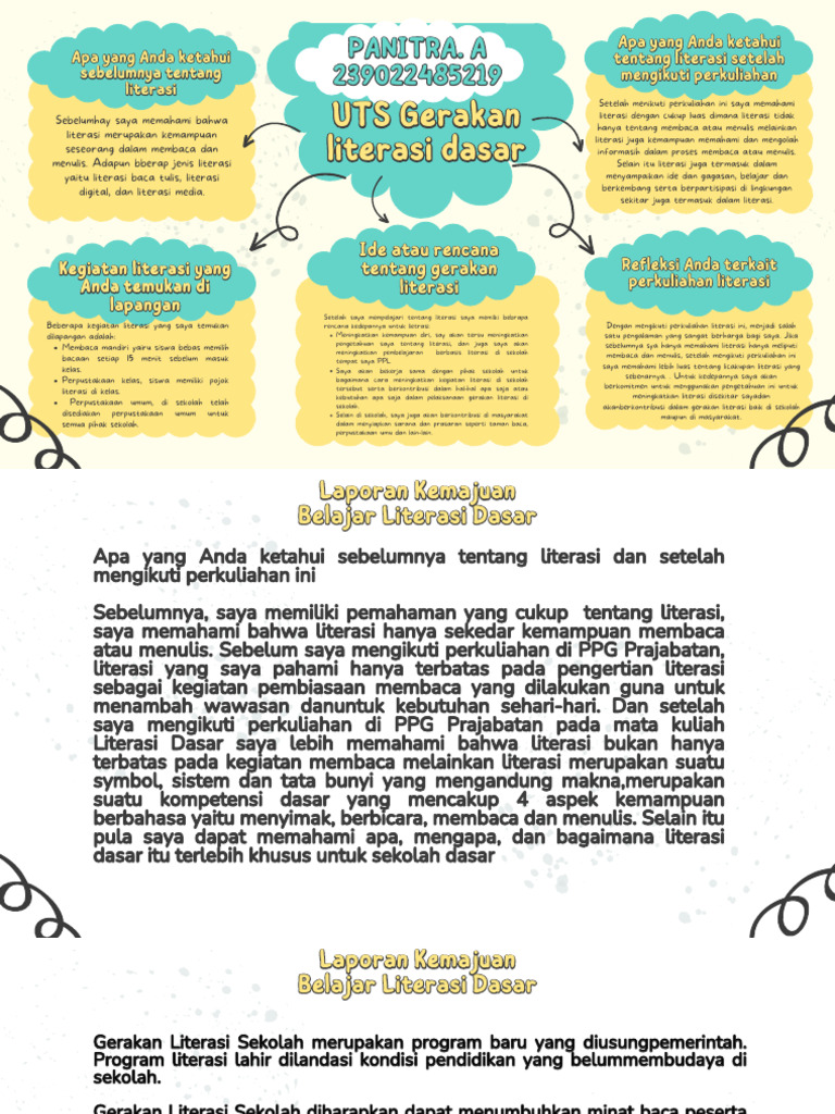 Uts Literasi Dasar - Panitra.a - 239022485219 | PDF | Karier ...