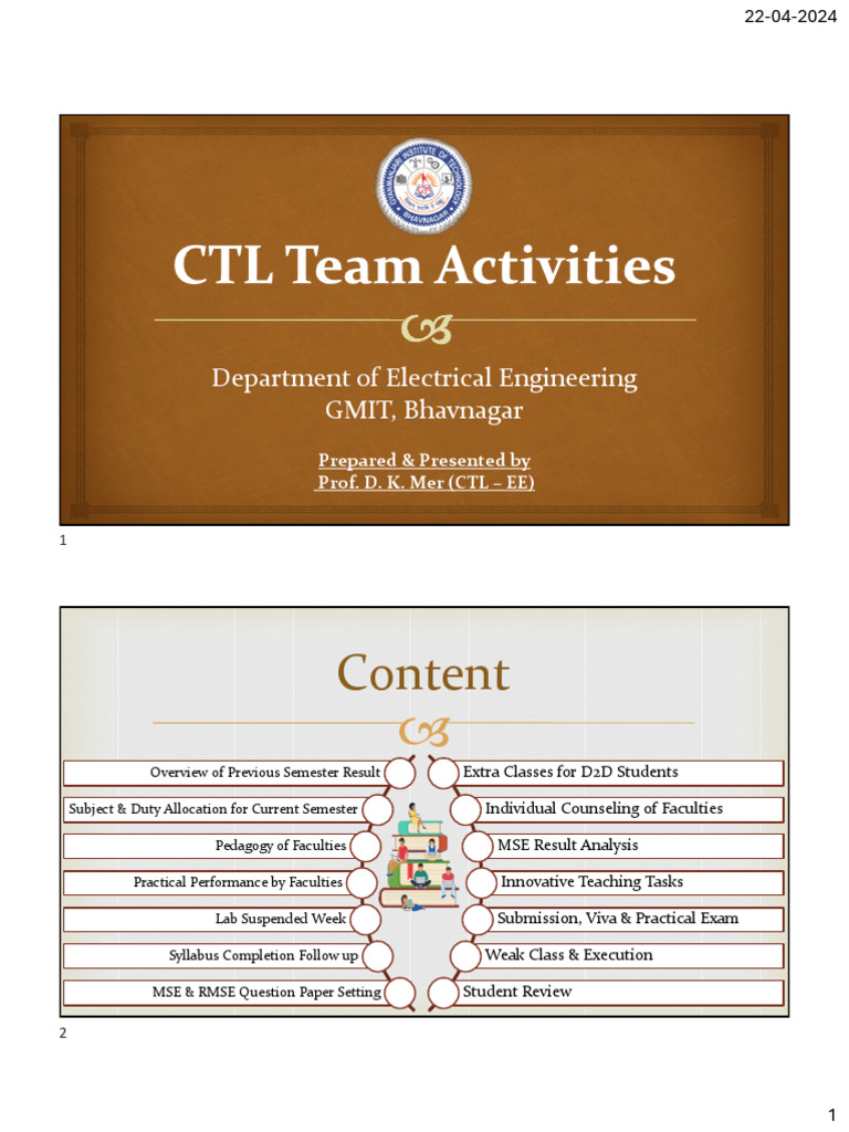 CTL Team Activities | PDF | Academic Term | Science
