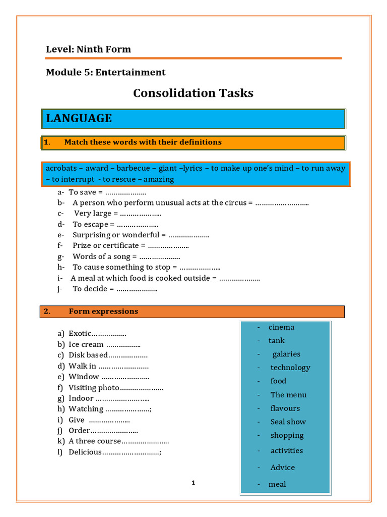 Summary of Module 5 9th Form | PDF | Art