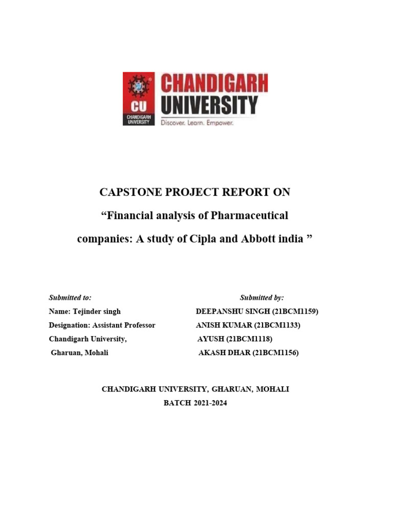 Cipla Project Capstone | PDF | Survey Methodology | Investing