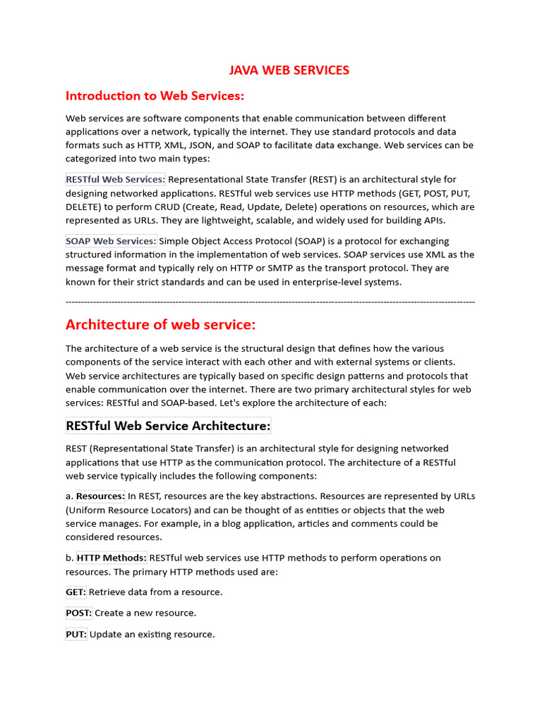 Java Web Services Guide | PDF | Web Service | Soap