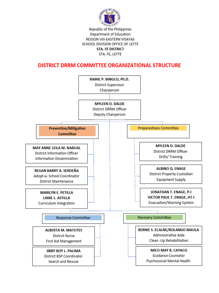 DRRM Organizational Structure | PDF