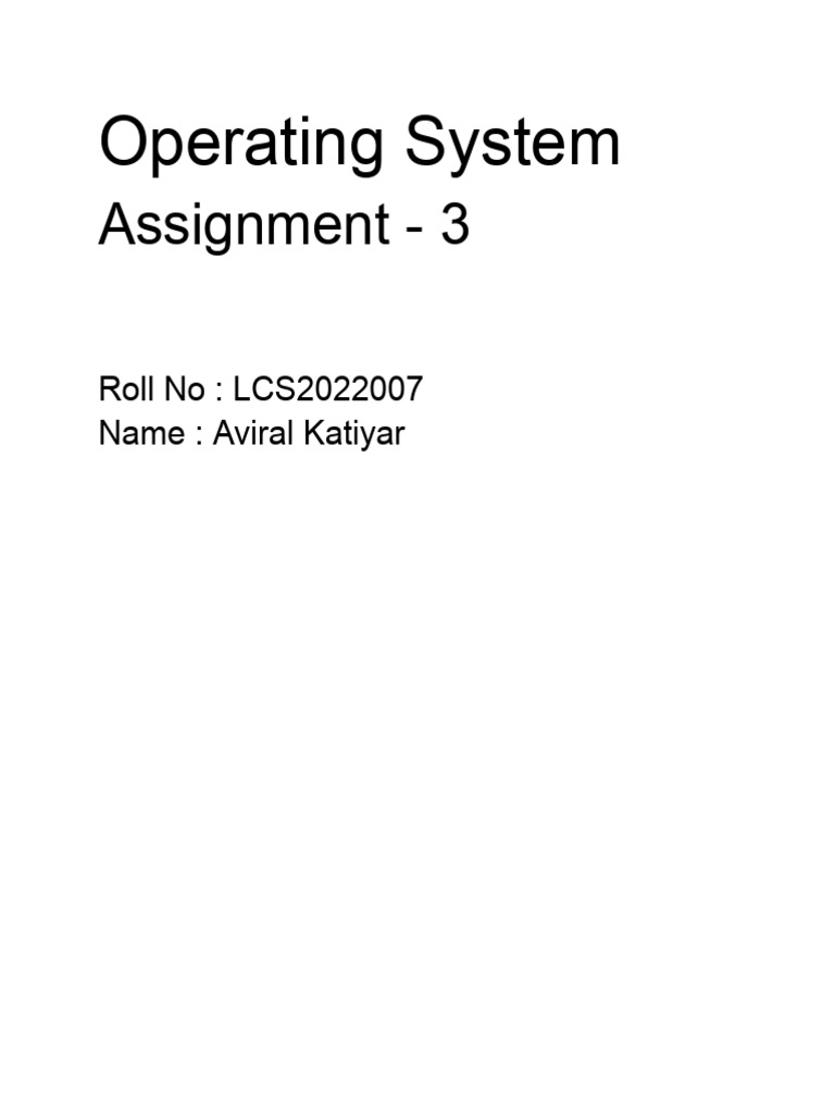 LCS2022007 Aviral Katiyar Assignment3 | PDF | Scheduling (Computing) | Applied Mathematics