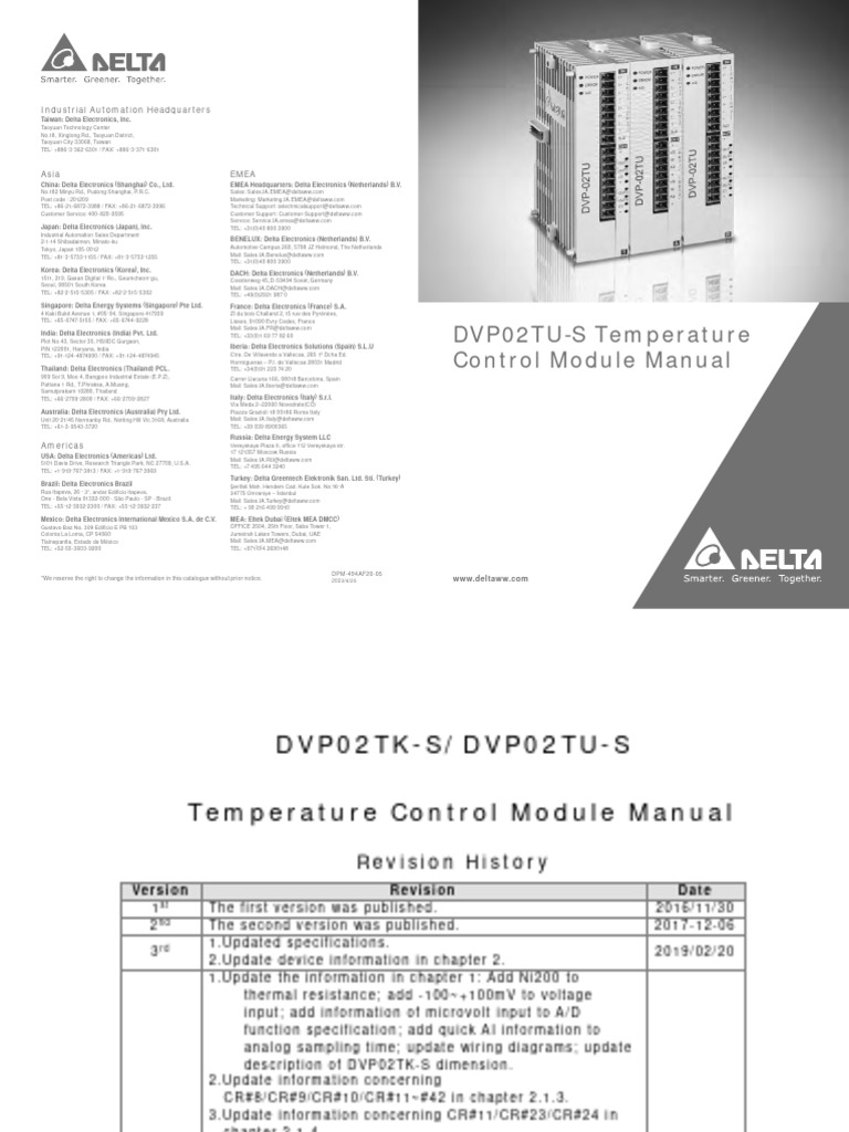 DVP02TU-S Temperature Control Manual | PDF | Thermocouple ...
