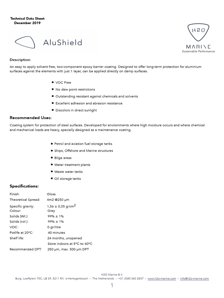 H2O AluShield | PDF | Coating | Materials