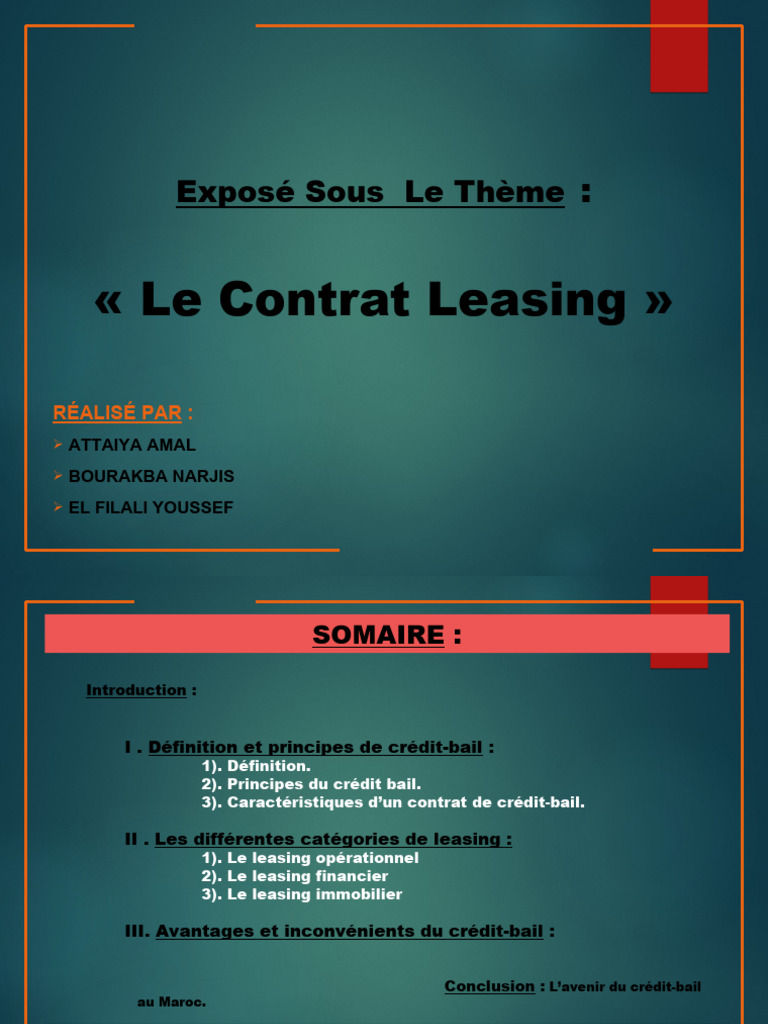 Contrat Leasing | PDF | Économie