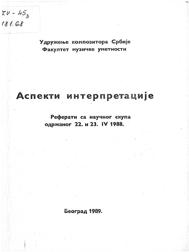Aspekti Interpretacije | PDF