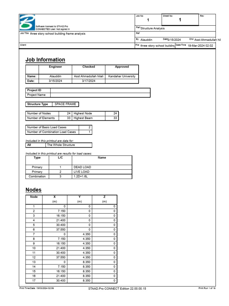 Fram Analysis | PDF | Structural Engineering | Computer Science