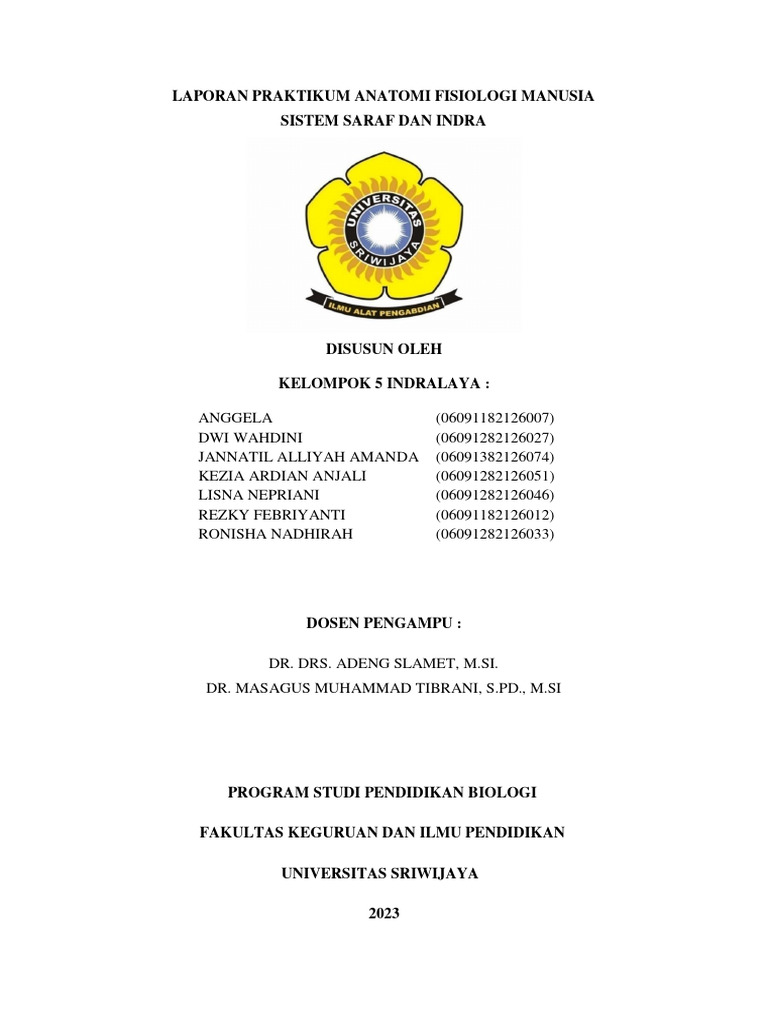 Dwi Wahdini - Kel - 5 Laporan Praktikum Sistem Saraf Dan Indra | PDF