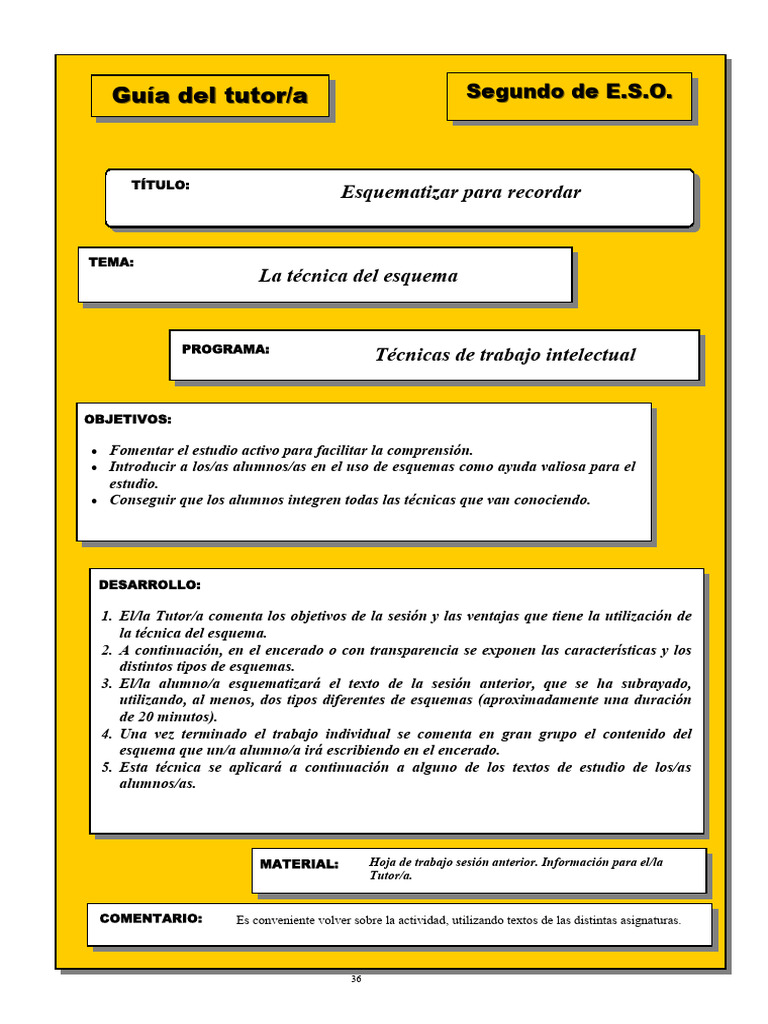 Técnicas de Esquemas para E.S.O. | PDF