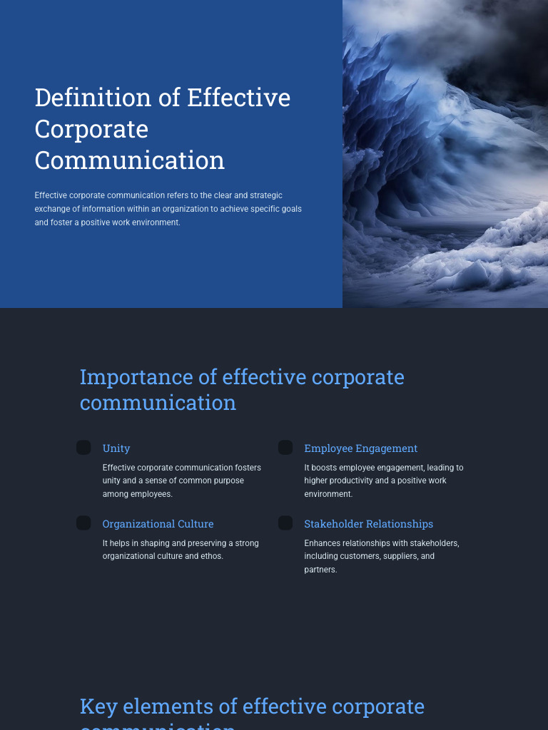 Definition of Effective Corporate Communication | PDF | Communication ...