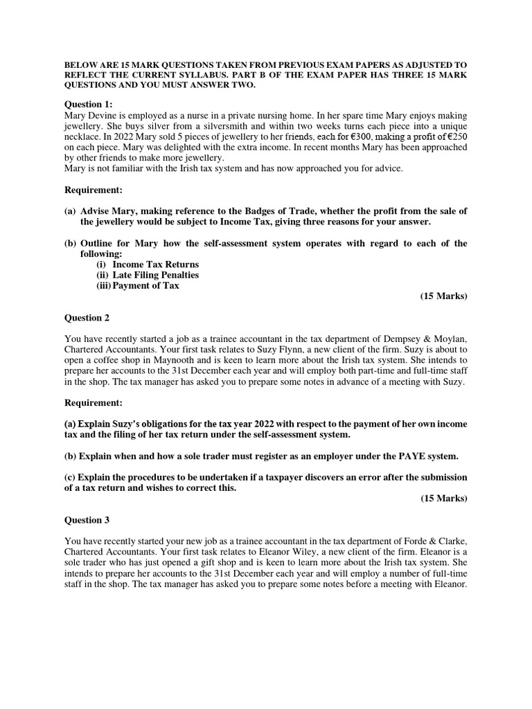 15 Mark Questions Part 2 | PDF | Leasehold Estate | Taxes