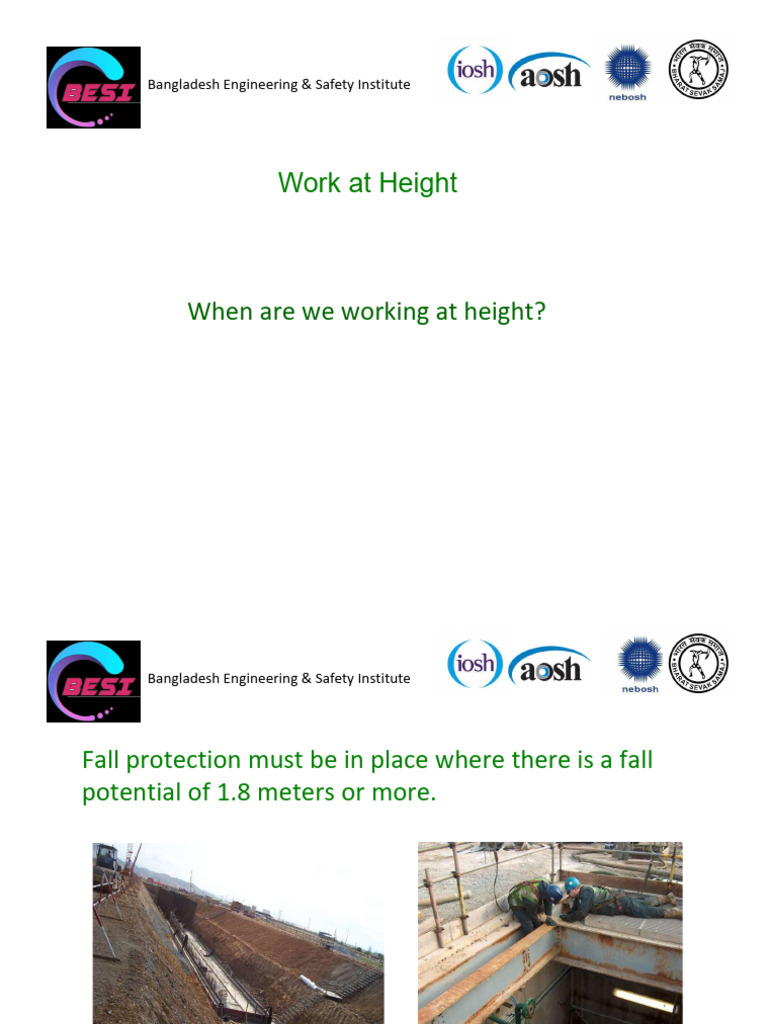 Work at Height PDF | PDF | Scaffolding | Occupational Safety And Health