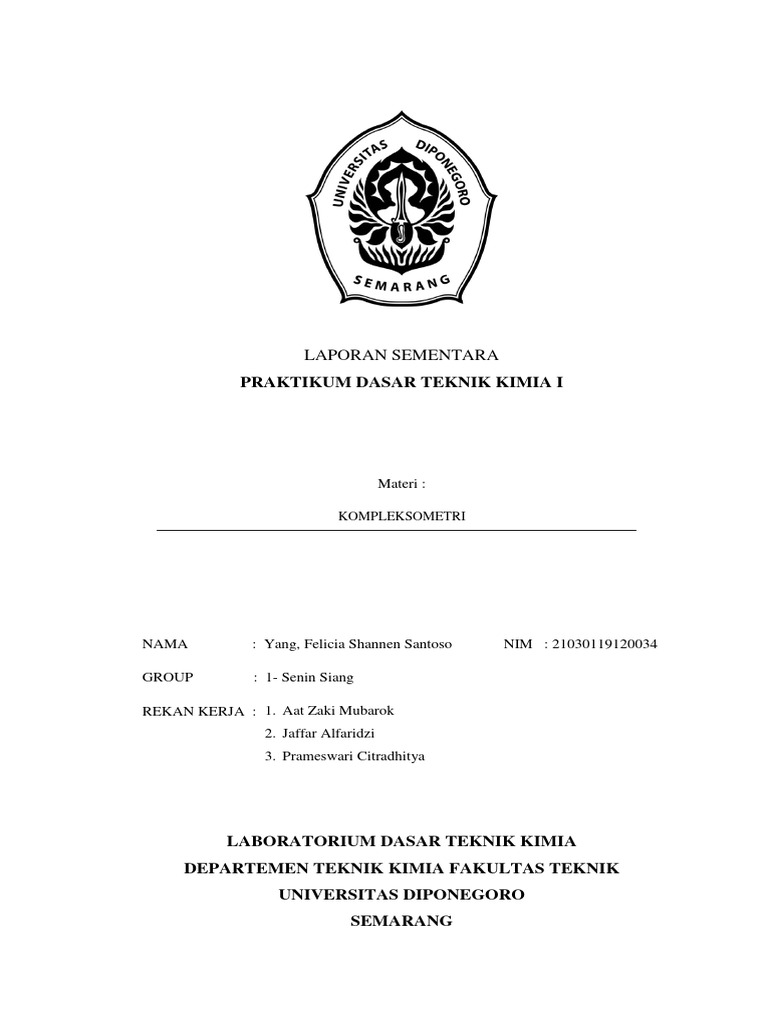Contoh Laporan Sementara | PDF