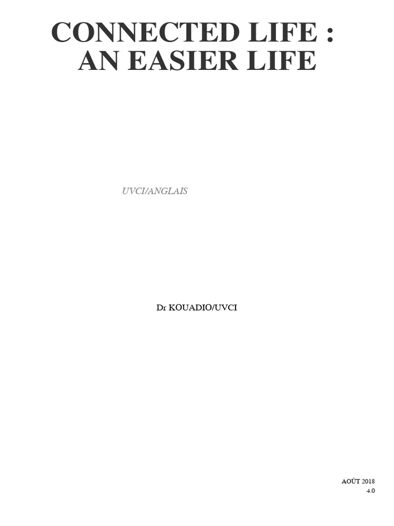 CONNECTED LIFE EASIER LIFE Papier | PDF | Internet Of Things | Adjective