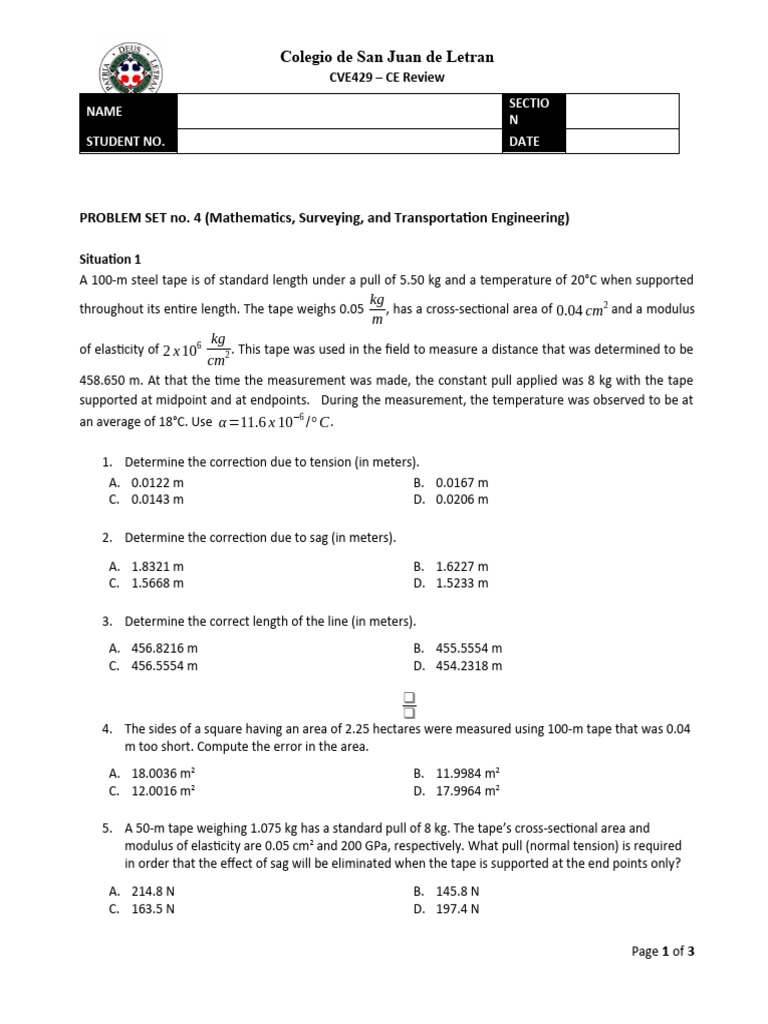 Prob Set 4 Mste Pdf Angle Metrology