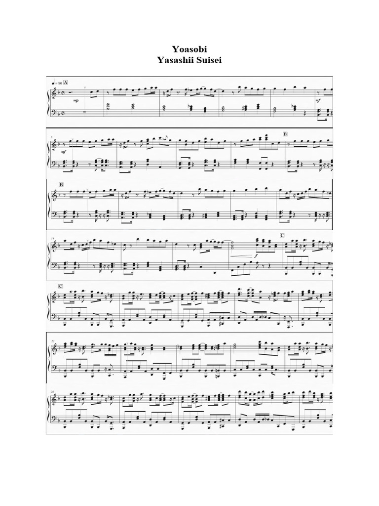 Yoasobi-Yasashii Suisei | PDF