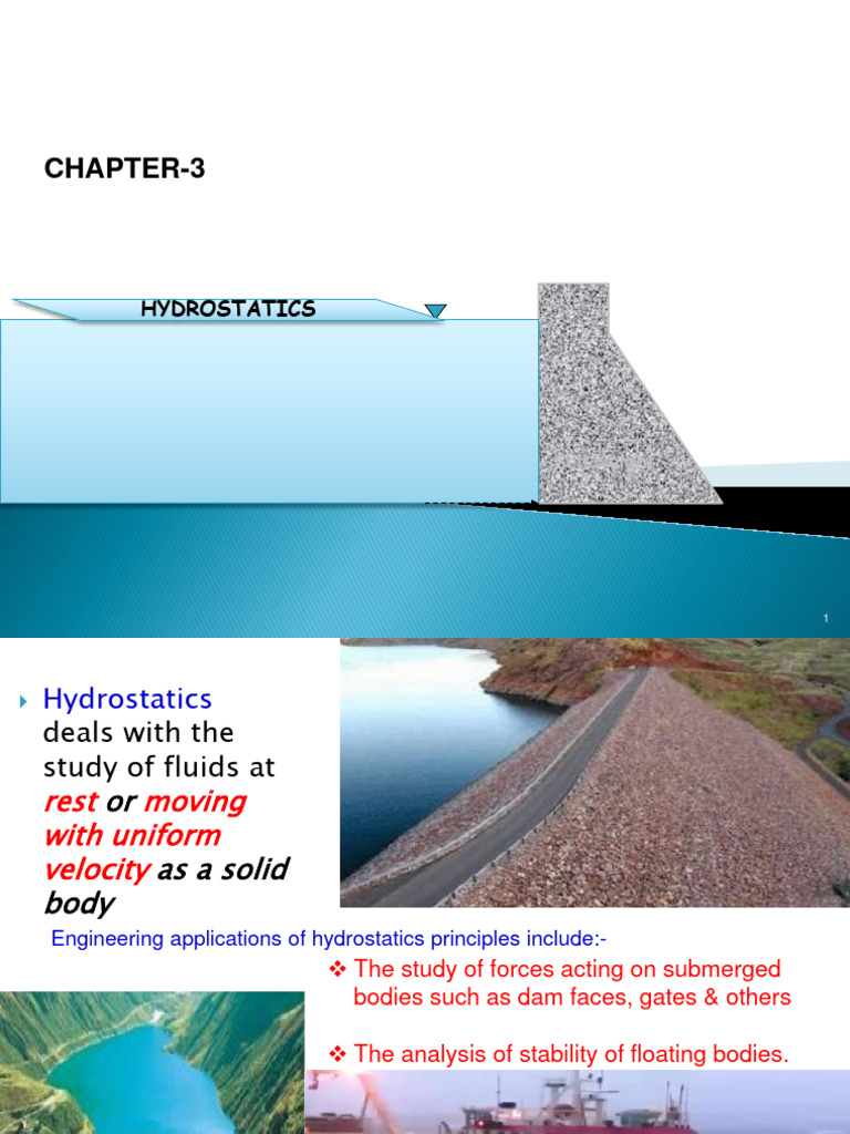 Chapter 3 - Hydraulics | PDF | Buoyancy | Pressure Measurement