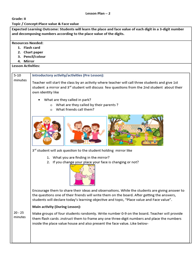 Day2 - Unit1 (LP5) - Place Value and Face Value | PDF | Learning | Pedagogy