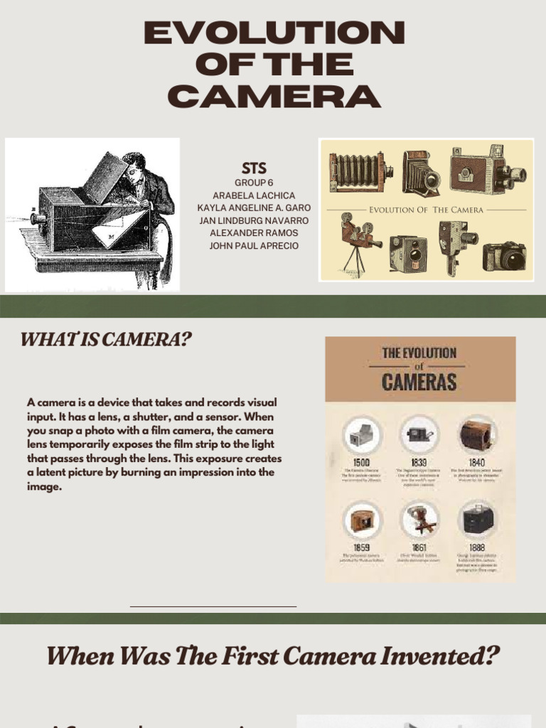 EVOLUTION OF THE CAMERA | PDF | Camera | Photograph
